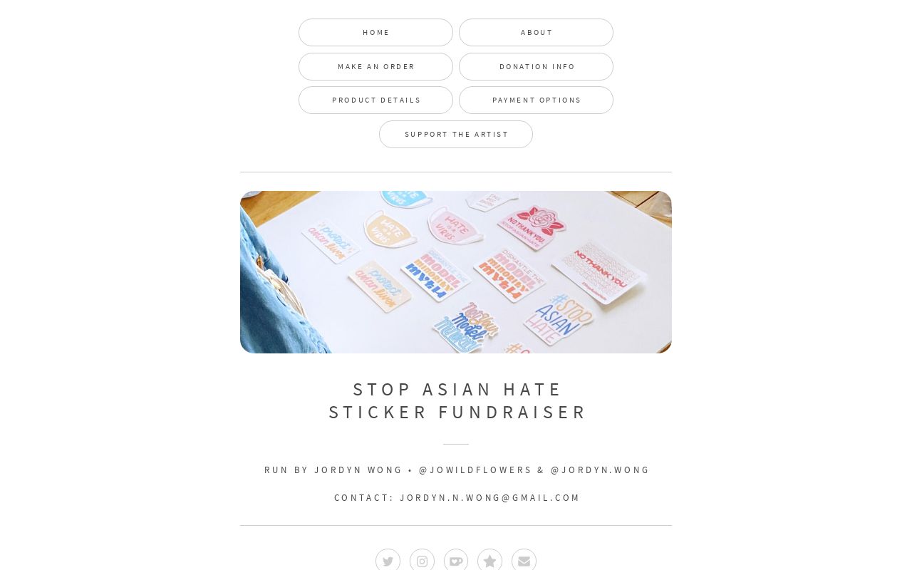 Stop Asian Hate Sticker Fundraiser